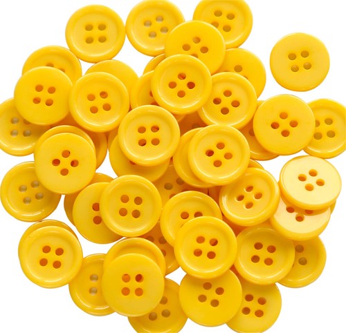 Yellow Color Sewing Buttons 160 PCS 5/8 Inch 15mm Round Flatback | eBay