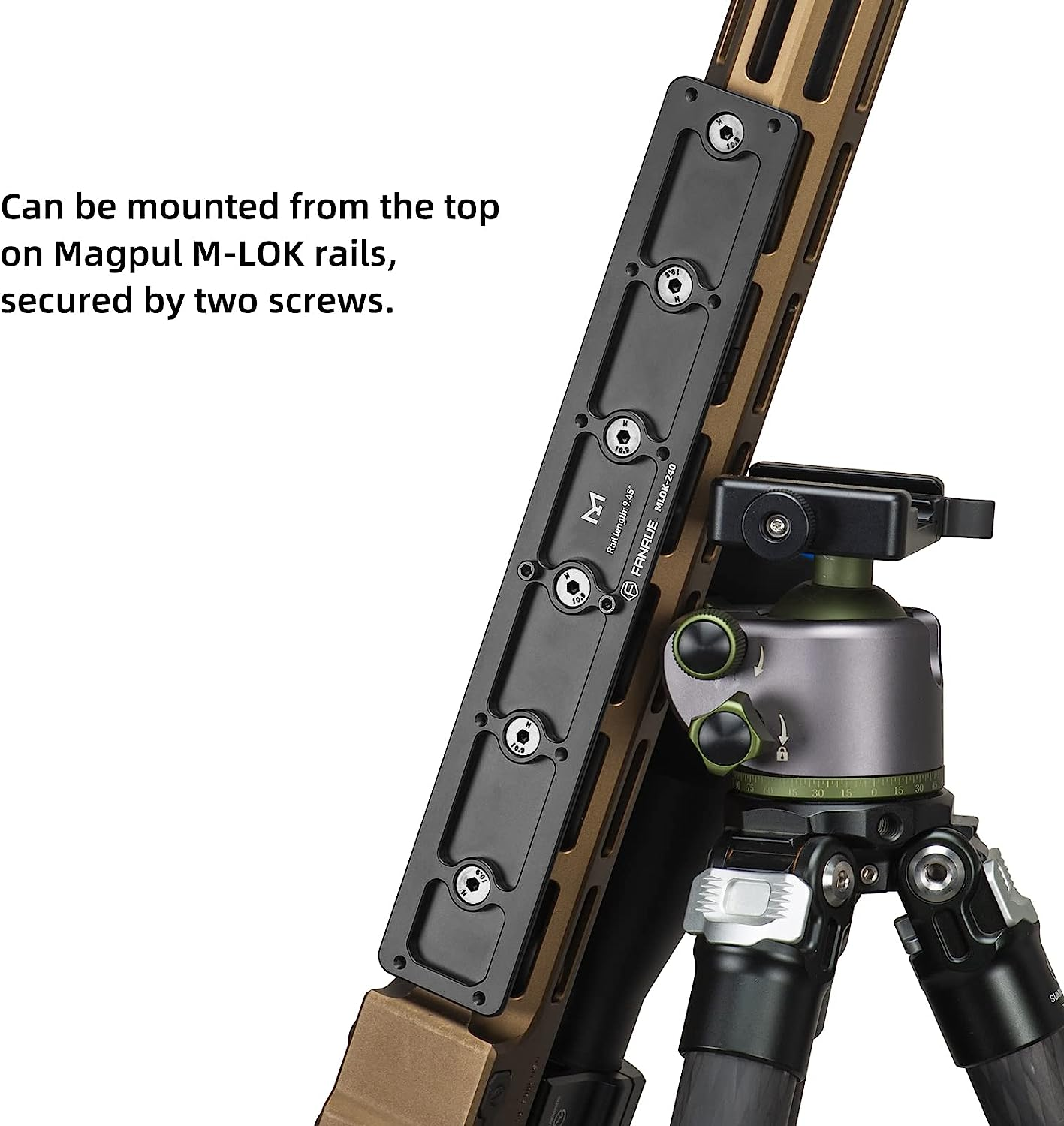 Mlok Arca Rail Tripod Mount Adapter Compatiable Arca-Swiss/Rrs Dovetail ...