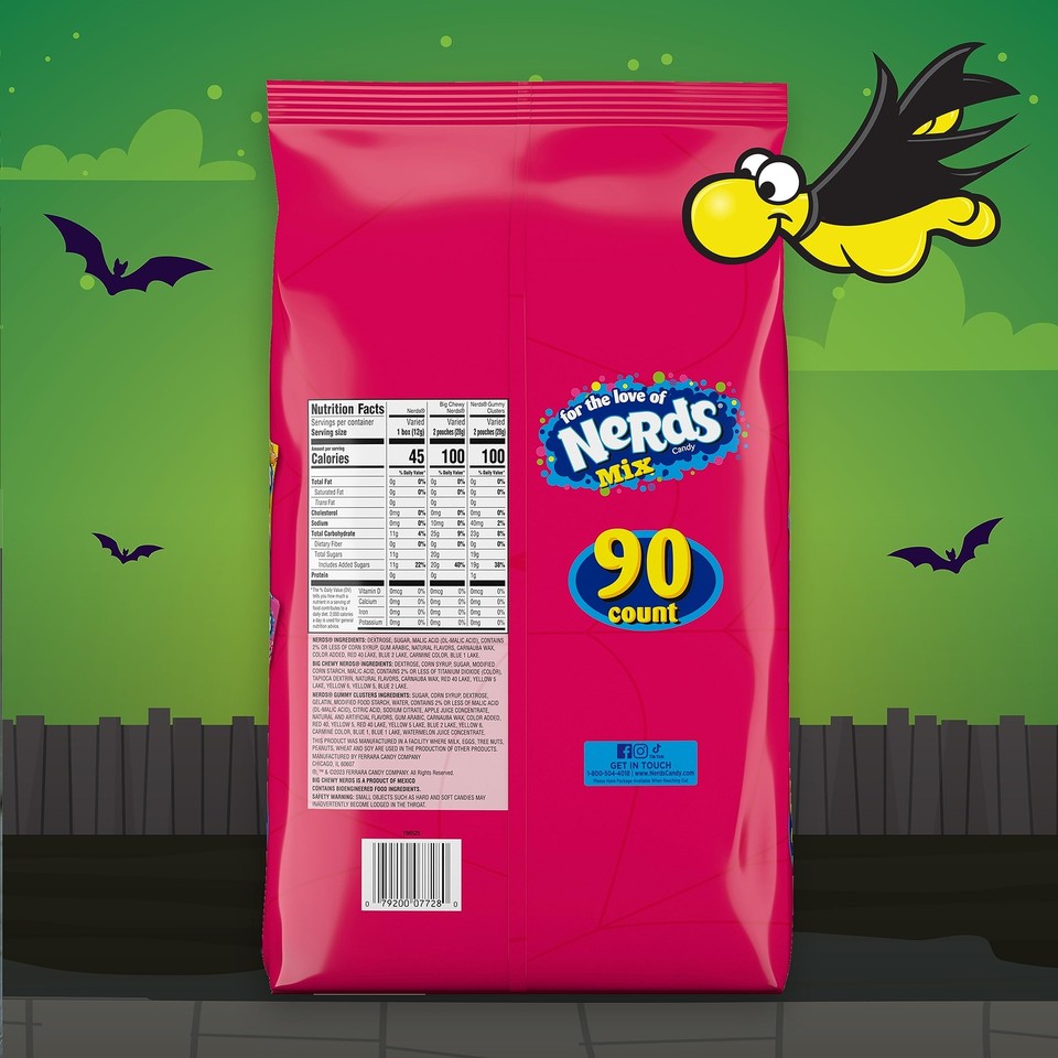 Nerds Assorted Halloween Trick or Treat Candy Mix 90ct Bag | eBay