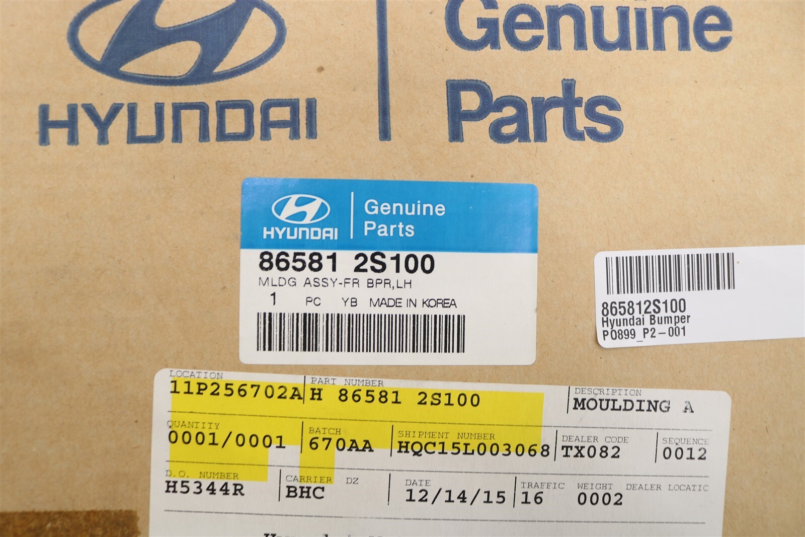 NEW OEM Front Grille Lower Chrome Trim 865812S100 for Hyundai Tucson ...