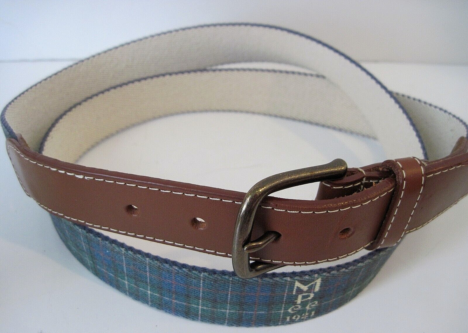 PETER MILLAR DOC MURPHY 1921 Logo Green Canvas Belt S… - Gem