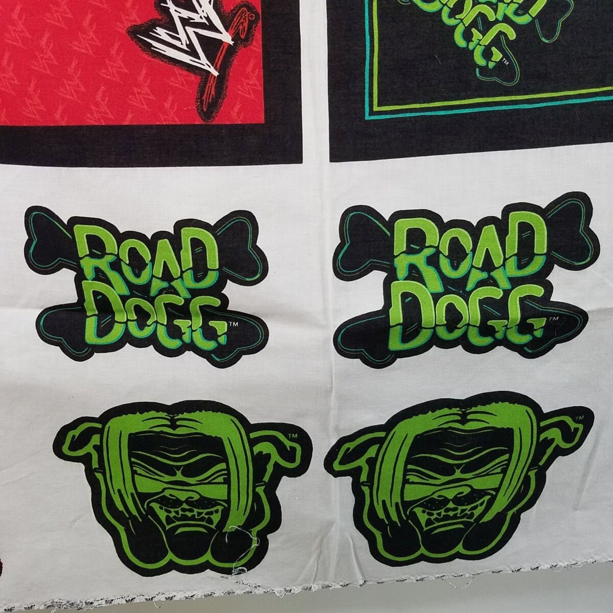 WWE 2 Pillow or Scarf & 10 Applique Panel Set Fabric Road Dogg Get It ...