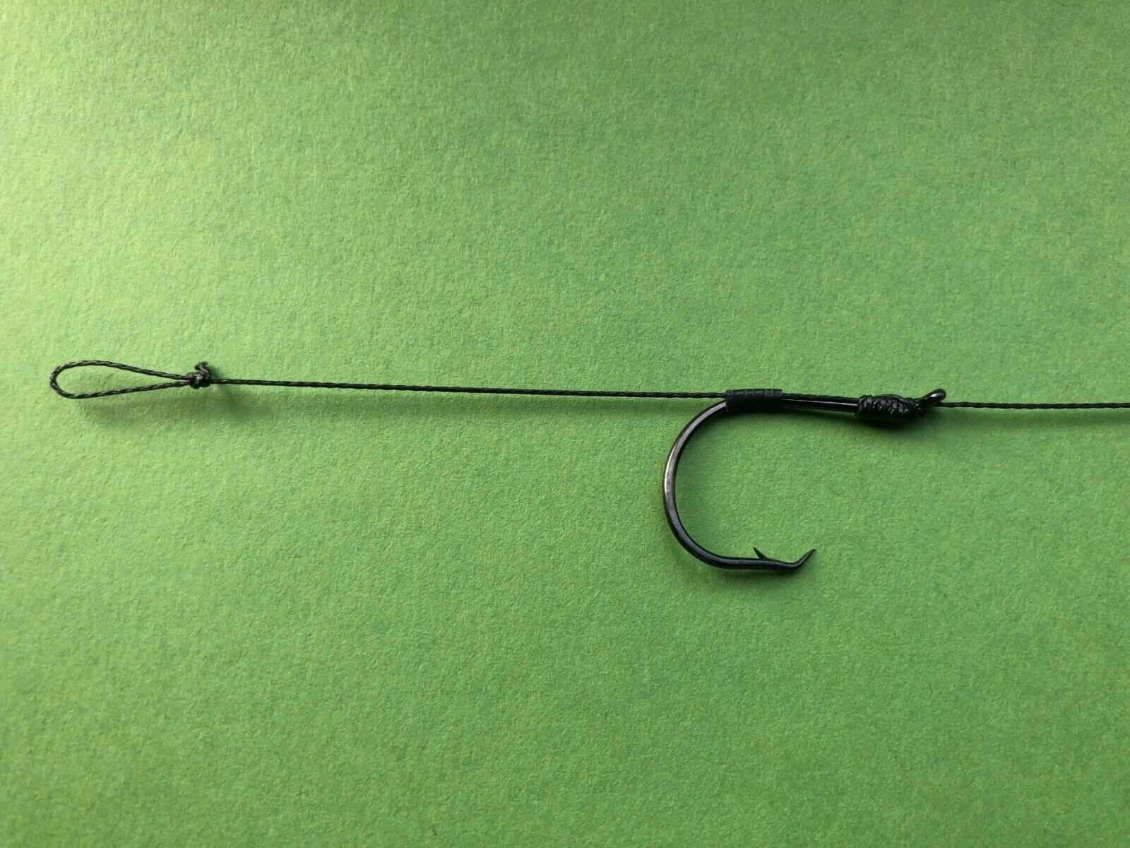 5 CATFISH HAIR RIGS 60LB BRAID CARP CHOICE OF 5 SIZE CIRCLE HOOKS ...