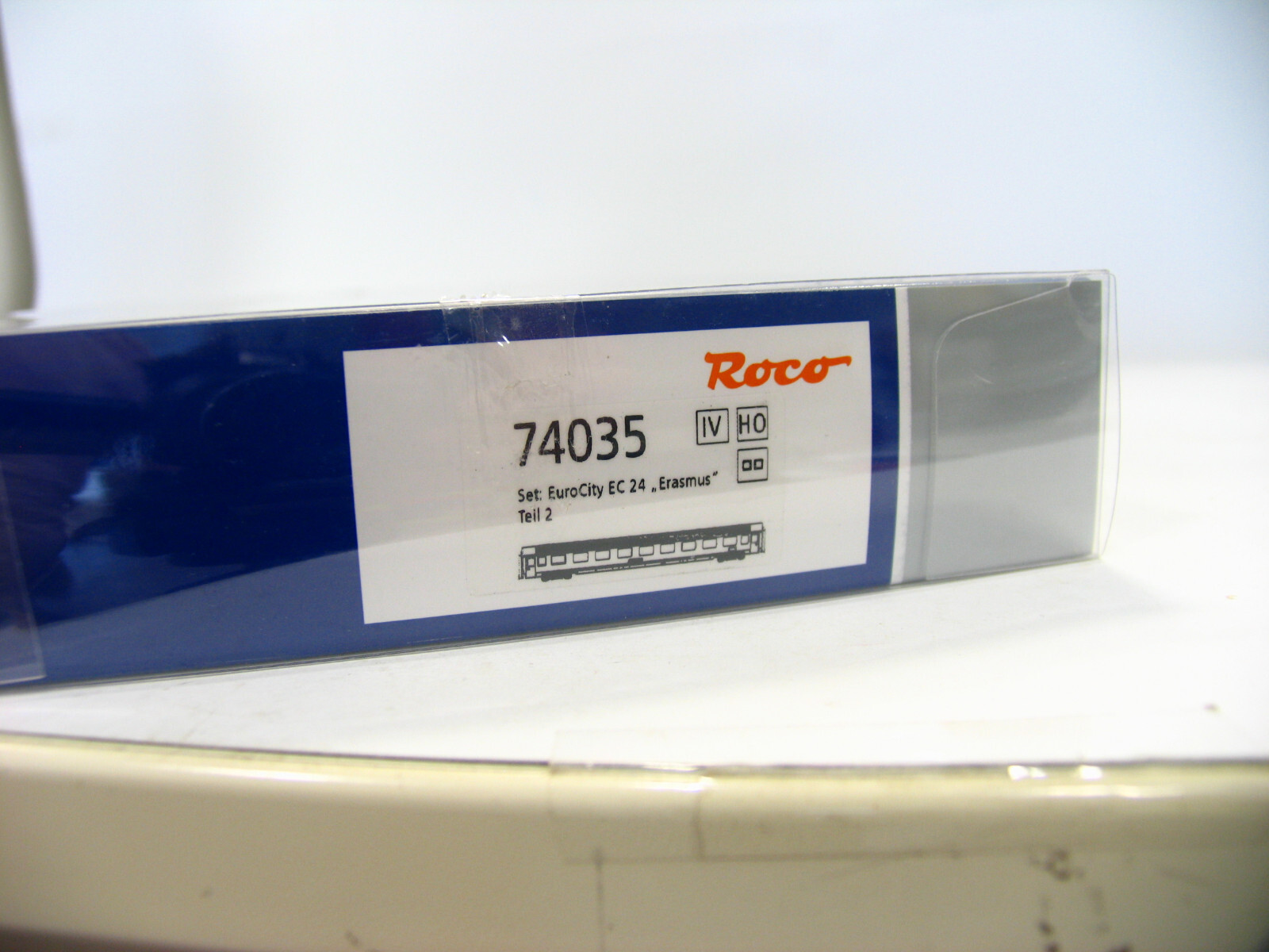 ROCO 74035 PERSONENWAGEN-SET EURO-CITY EC 24 "ERASMUS" TEIL 2 der DB ...