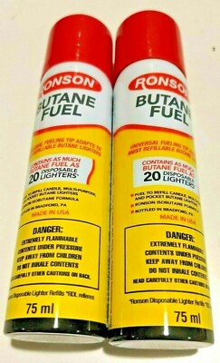Ronson Butane 75ml Refill Fuel Gas for Lighter 2 pack | eBay