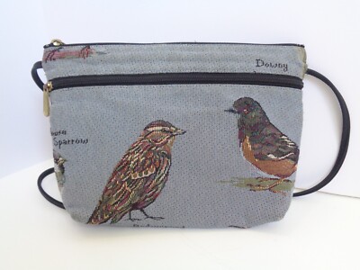 Danny K Beverly Hills Bag Crossbody Purse Bird Tapestry Fabric Made In ...