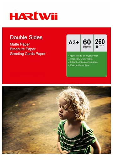 60 Sheet A3 Plus A3+ Matte Photo Paper Double Side Print 13x19" 260Gsm ...