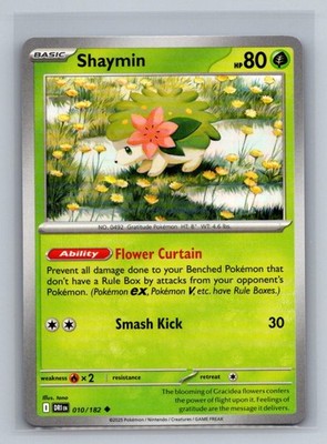 Shaymin Normal Uncommon SV10: Destined Rivals DRI Grass 010/182 Pokemon ...