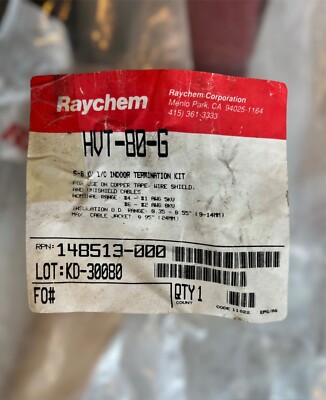 Raychem HVT-80-G High Voltage Indoor Tape Wire Cable Termination O.D. 0 ...