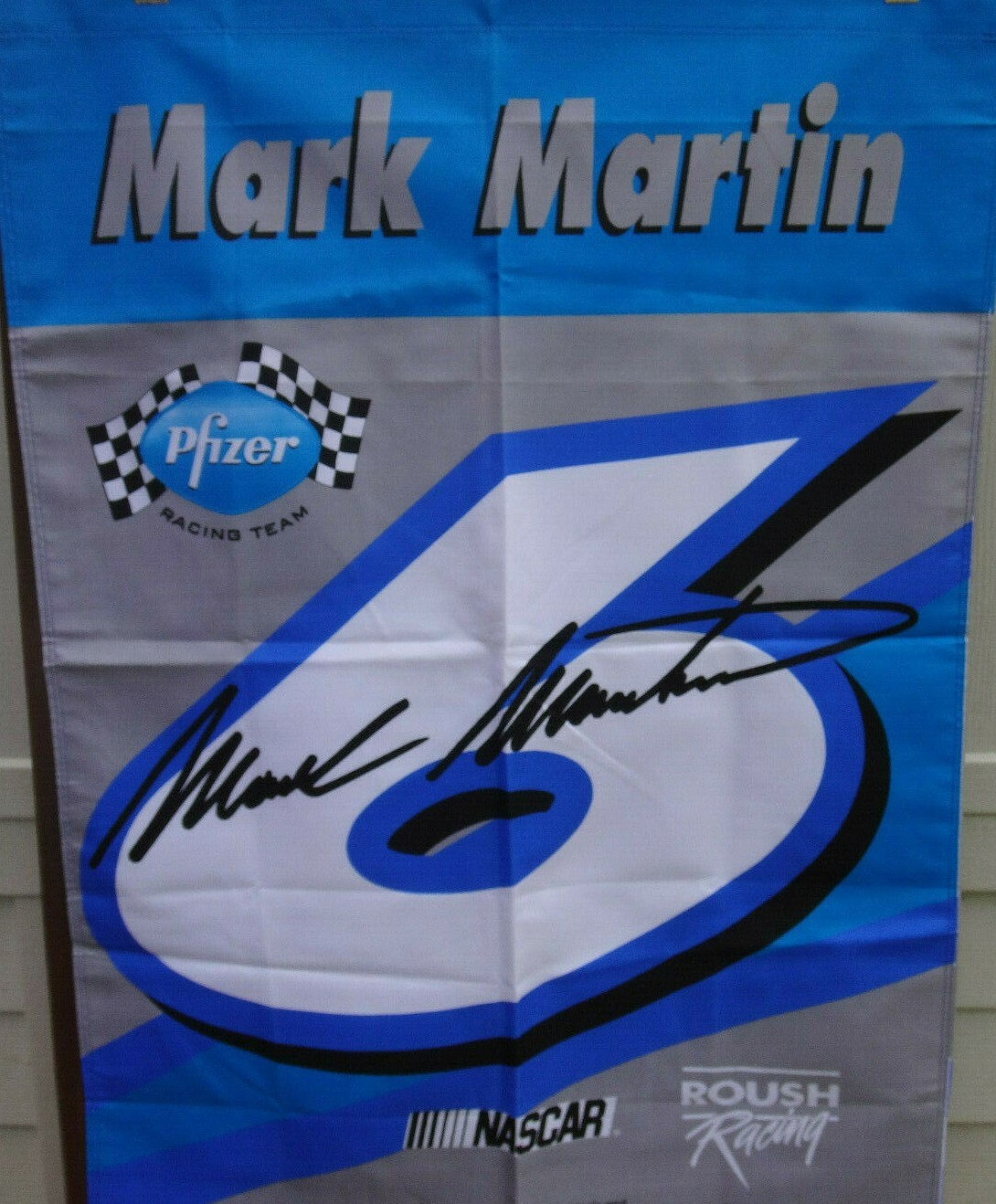 Mark Martin # 6 PFIZER DOUBLE SIDED 28 by 40 BANNER ! FAST SHIPPING ...