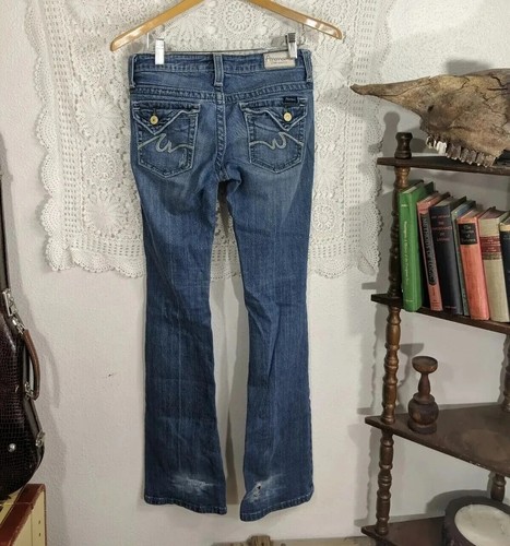 Anoname Jeans Women 2 26 90s Y2K Boot Cut Denim Low Rise Medium Wash | eBay