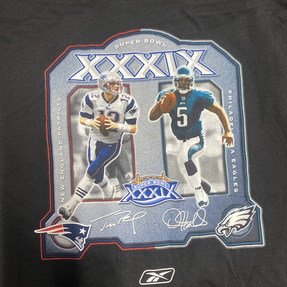 Reebok Tom Brady Shirt Mens XlPatriots Eagles McNabb Super Bowl 39 XL 9 ...
