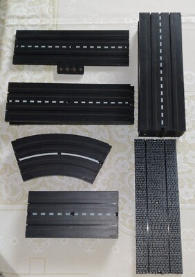 Aurora Model Motoring HO Scale Slot Car Track lot 20 pcs/Stirling Moss ...