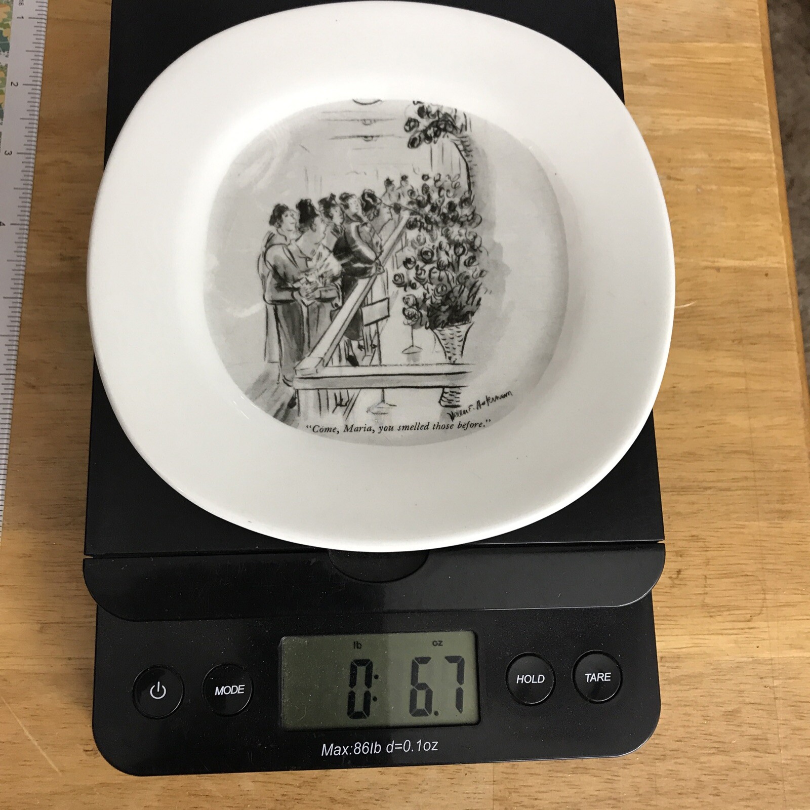 New Yorker Cartoon 6.5" Plate Helen E Hokinson Atlas China Smelling the ...