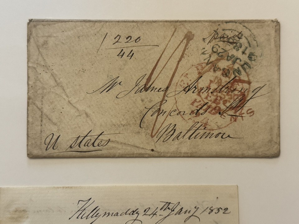 1852 Letter Encumbered Estates Act Ireland Killymoon Family Land Great ...