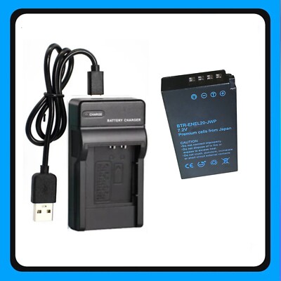 2300mA Battery +Usb Charger For Nikon EN-EL20 EN-EL20a MH-27 MH-27a MH ...