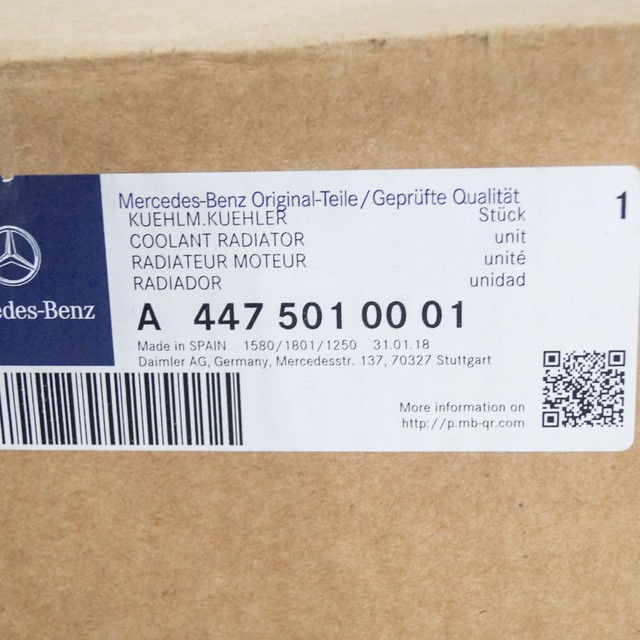 Radiator MERCEDES VITO V Class W447 CDI A4475010001 Original for sale ...