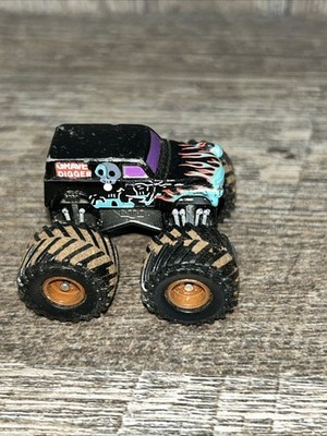 Vintage Micro Machines GRAVE DIGGER Monster Truck Blue Red Flames 1990 ...