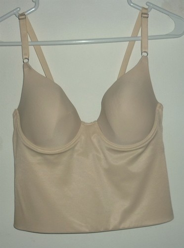 FLEXEES by MAIDENFORM ONE FABULOUS BODY LONGLINE UW BRA #6766 NUDE 36C ...