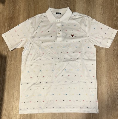 Marbas Polo Shirt White Cotton Collar Short Sleeve Golf Men's Size ...