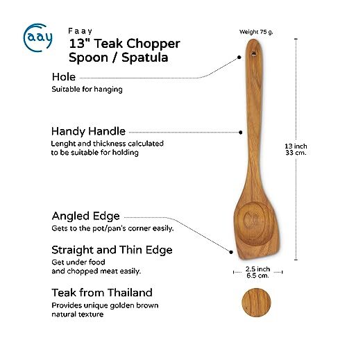 Right Hand Chopper, Wooden Spoon - Spatula, Break Up Ground Beef ...
