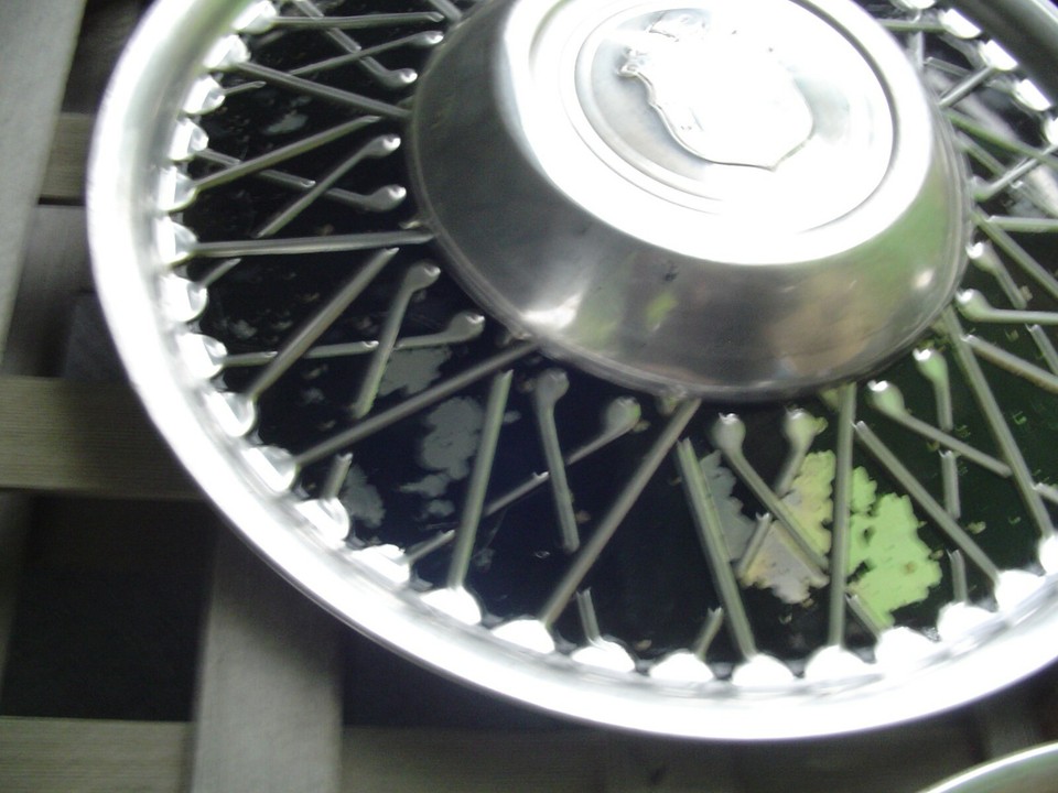 VINTAGE 15 IN. RAT ROD WIRE LYON LYONS MFG CO HUBCAPS WHEEL COVERS ...