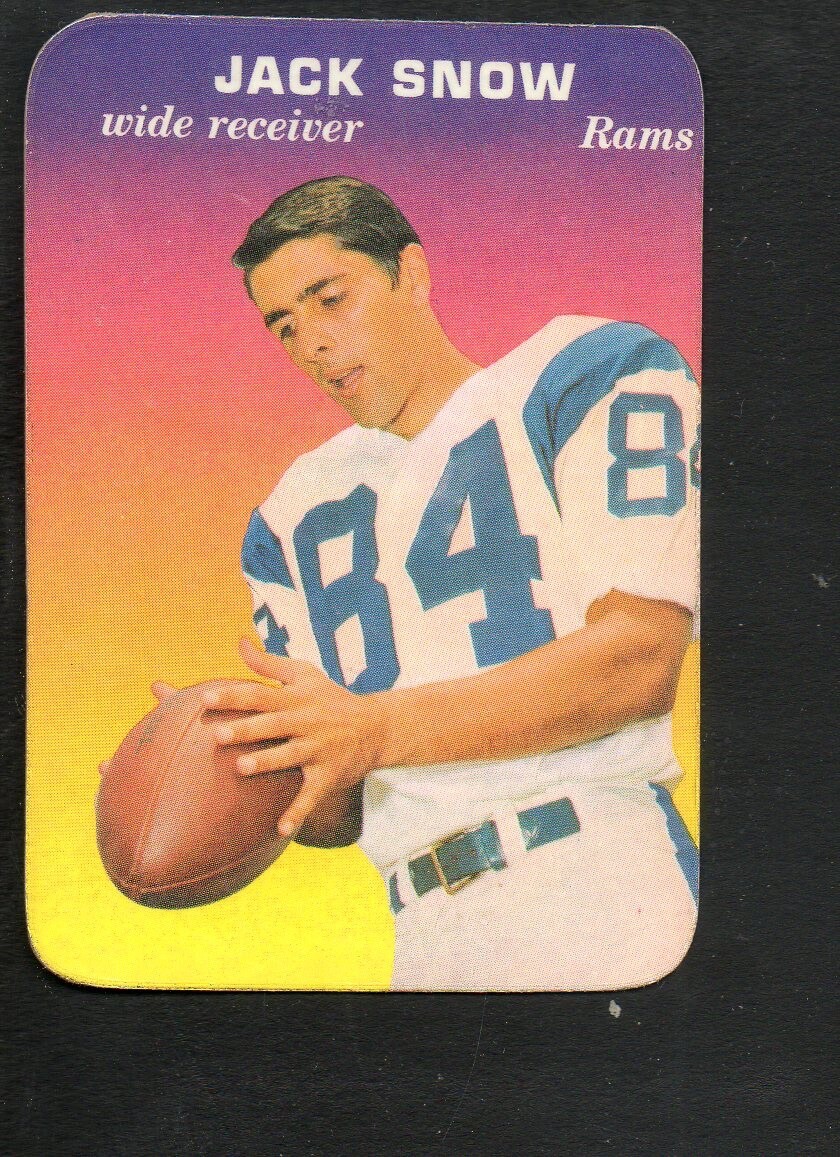1970 Topps Glossy Football Card #11 Jack Snow-Los Angeles Rams Ex Mint ...