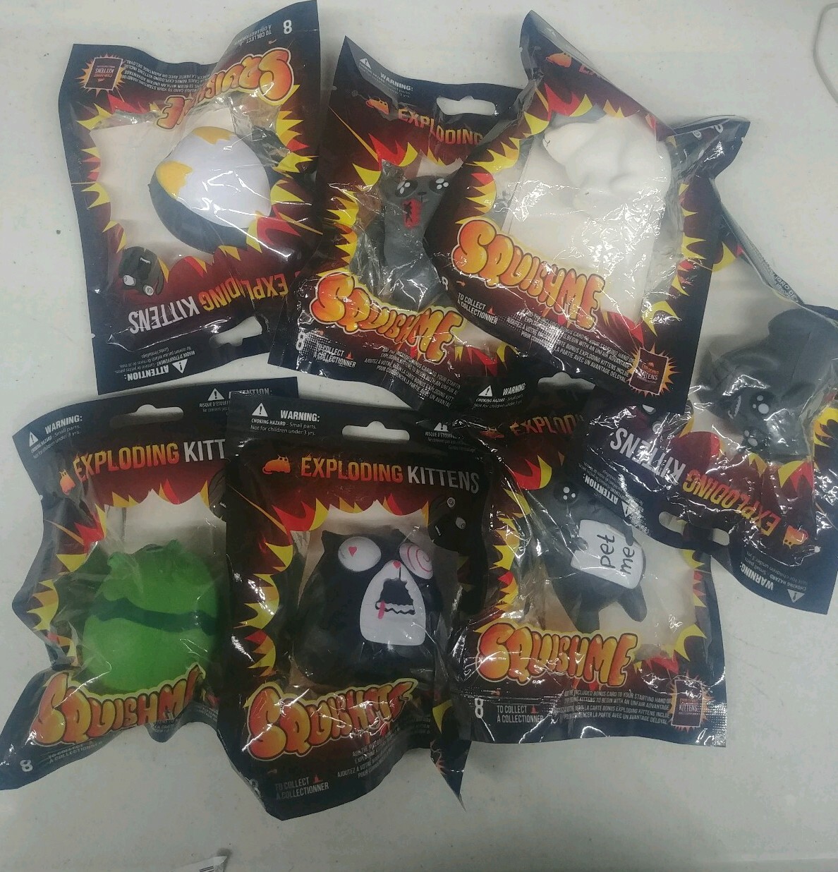 Exploding Kittens, Squishme. Complete set of 8. LOT OF 8 | eBay