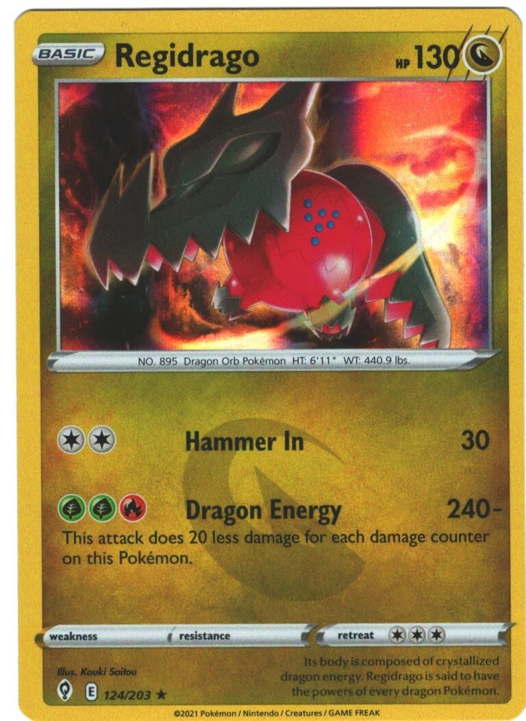 Regidrago 124/203 Evolving Skies Holo Rare Pokemon Card Pokémon TCG | eBay