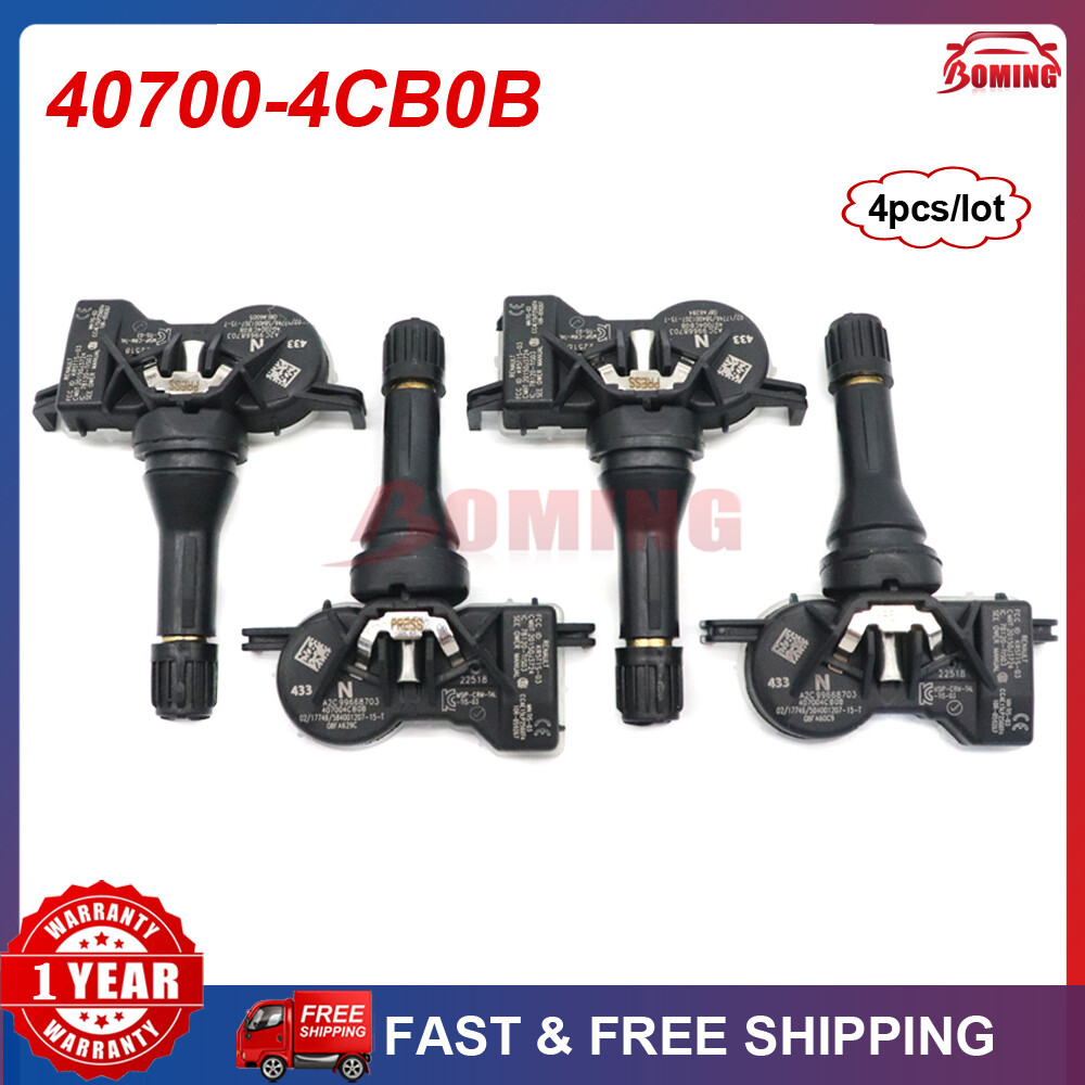 4pcs TPMS For Nissan Altima Infiniti 40700-4CB0B Tire Pressure Monitor ...