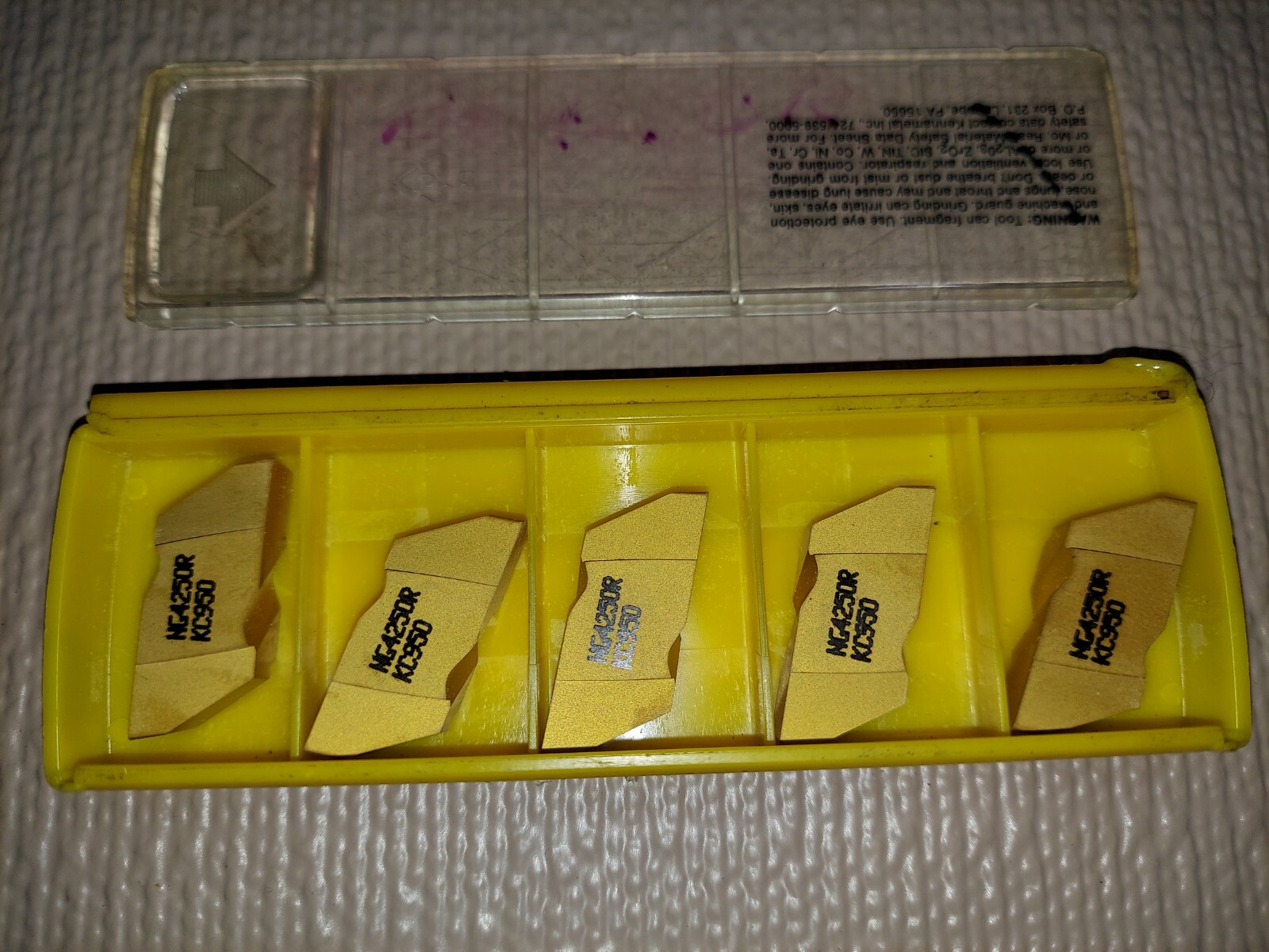 4 Kennametal NG4250R Top Notch Carbide Inserts Grade Kc850 for sale ...