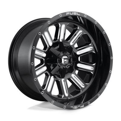 Set of 4 Fuel Off Road D620 HARDLINE Wheels 20X9 5X4.5/5.0 BLACK-MIL ...