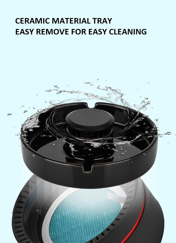 Rechargeable Ashtray Cigarette Smoke Remover Anion Ionizer Air Purifier ...