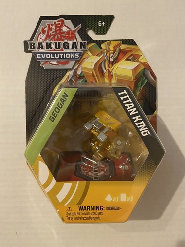 Bakugan Evolutions Geogan GOLD TITAN KING Figure with Gate Card NEW ...