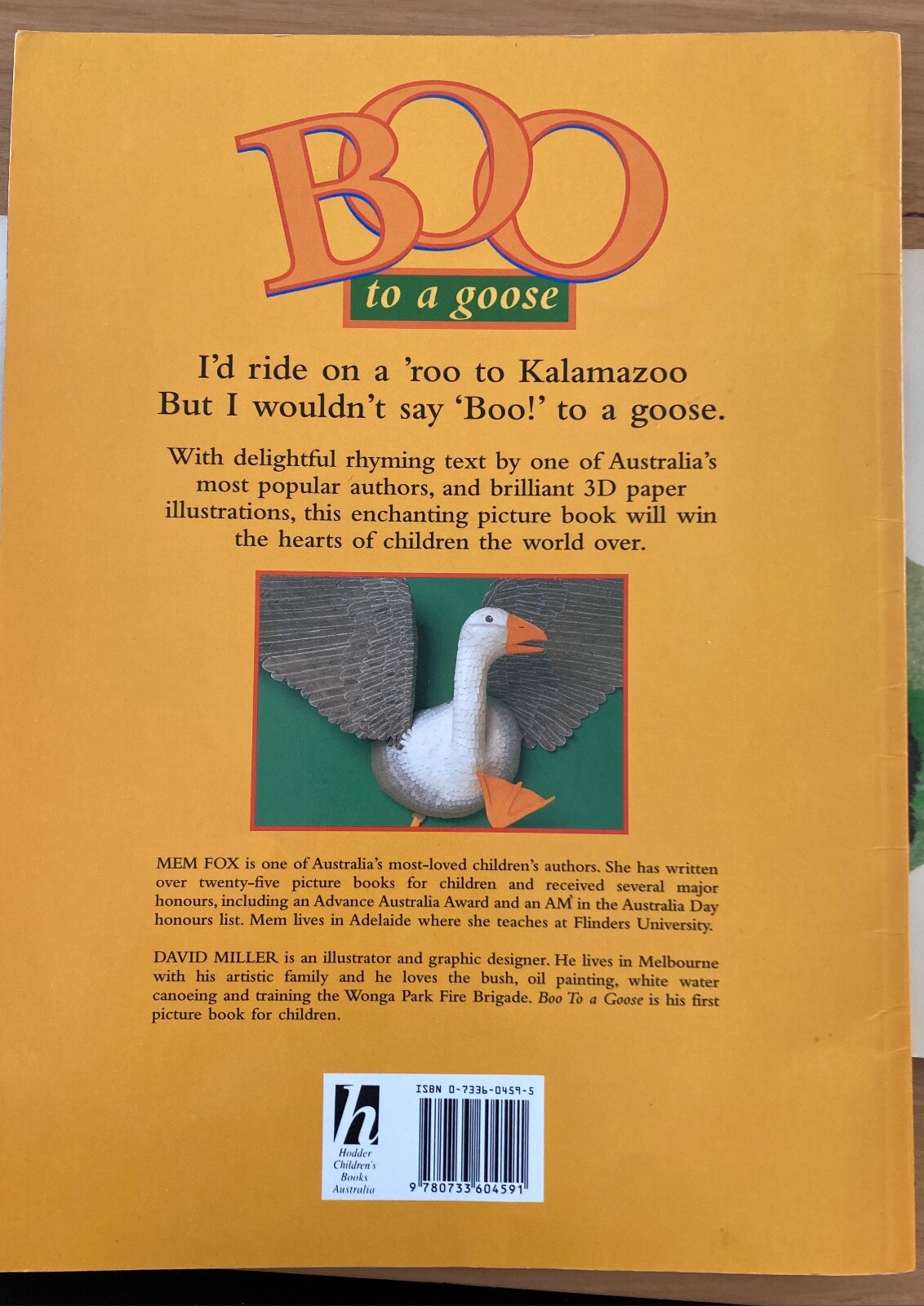 BOO TO A GOOSE byMEM FOX & DAVID MILLER~H/C~EXC~ | eBay Australia