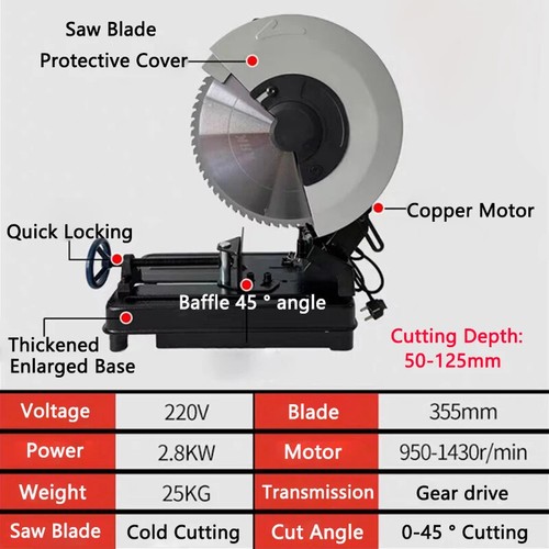 High Power Metal Cold Cutting Saw Threaded Steel Cold Cutting Machine 2 ...