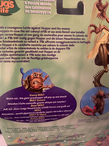 Vintage 1998 Disney's Bug's Life Enemy Molt Action Figure Sealed New | eBay