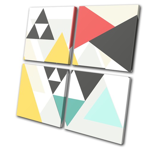 Abstract Geometric Triangles MULTI CANVAS WALL ART Picture Print VA | eBay