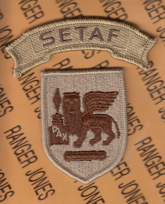 US Army Southern European Task Force SETAF Desert DCU uniform patch w ...