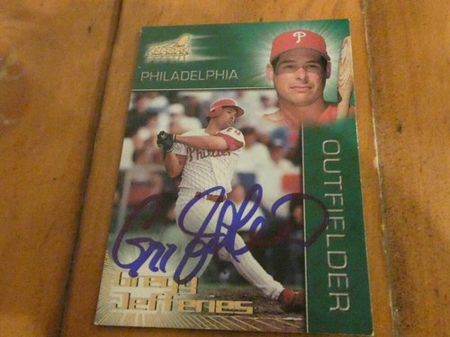 Gregg Jefferies Philadelphia Phillies signed 1998 Aurora Card COA | eBay
