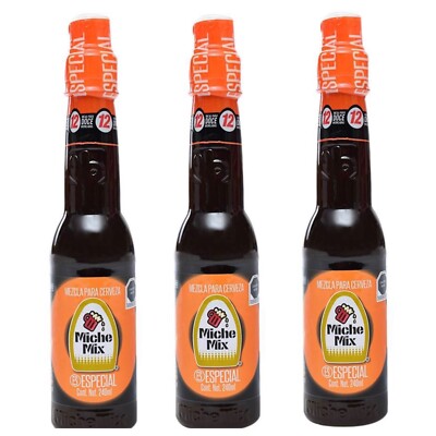3X MICHE MIX ESPECIAL MICHELADA MIX - 3 BOTTLES / 3 FRASCOS - FREE ...