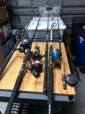 Fishing Equipment Lot Used. Many Rods, Reels | eBay