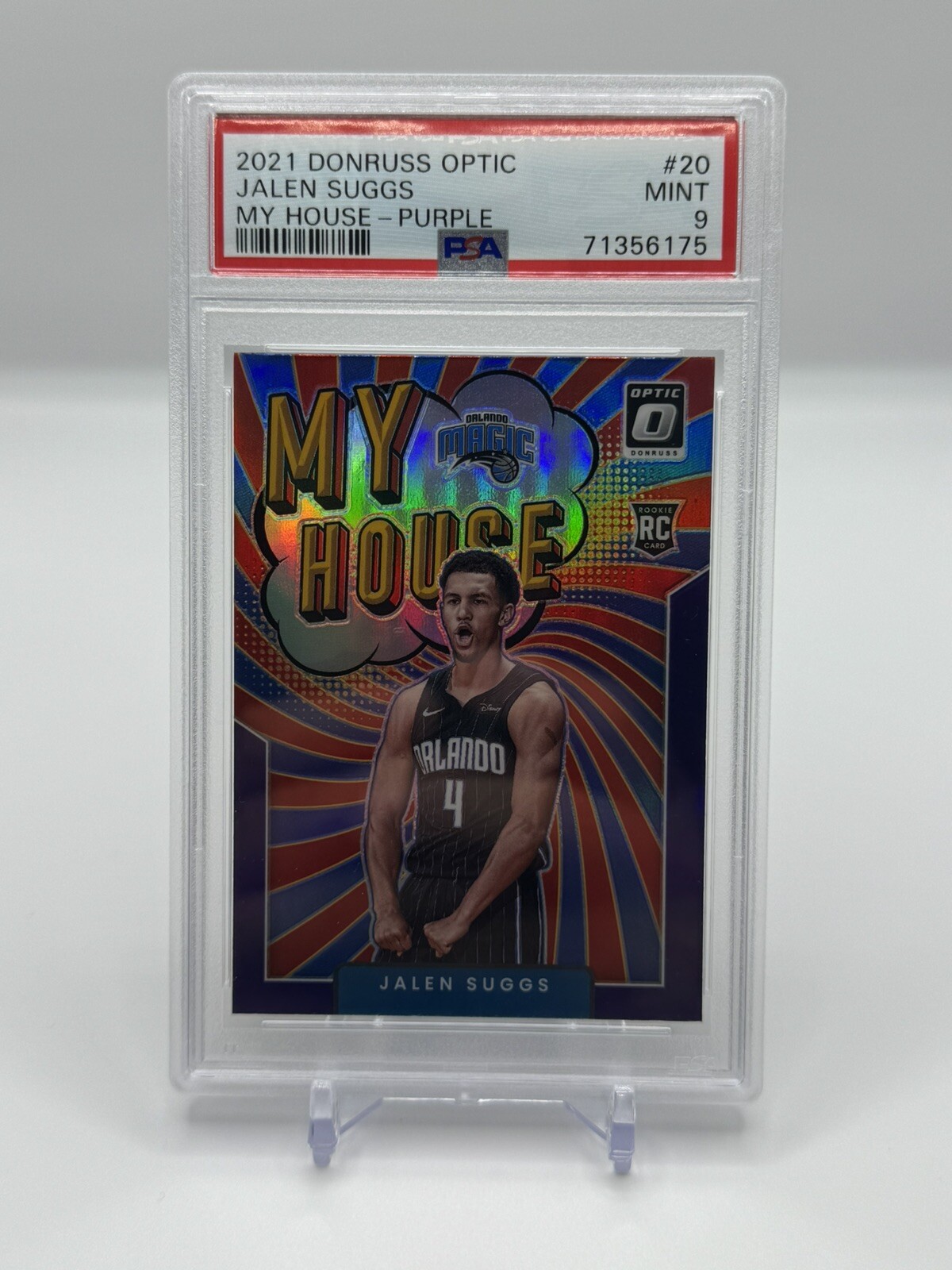 2021 Donruss Optic #20 Jalen Suggs My House Purple Rookie Card PSA 9 ...