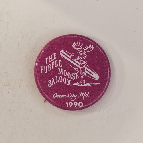 Vintage 1990 Purple Moose Saloon Ocean City Maryland Litho Pinback ...