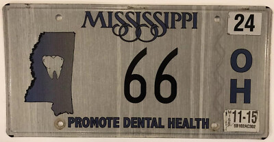 LOW 66 ORAL HEALTH DENTIST license plate Orthodontist Tooth Decay ...