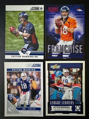 4 x Lot Peyton Manning Score #297 #128 Franchise Blue #F17 League ...