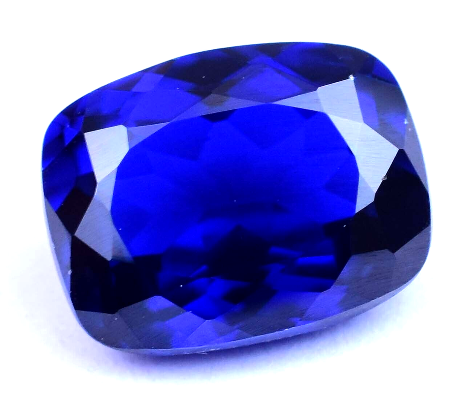 4.30 Ct Natural Deep Blue Tanzanite D Block Cushion Certified Loose ...