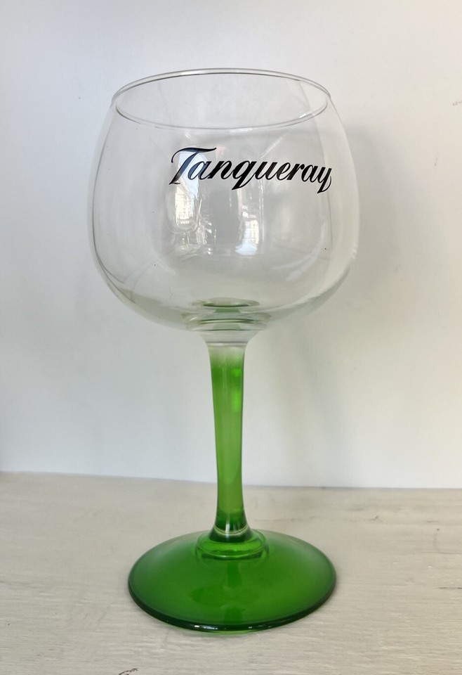 Tanqueray Copa Goblet Gin Cocktail Balloon Glasses Long Green Stem Set ...