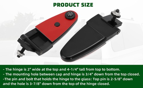 For Truck LEER 100XL 100LE Cap All Glass Rear Door Hinges Set ...