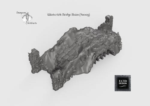 Wintertide Bridge Ruins - 15mm 28mm 32mm Wilds Wargaming Terrain D&D ...